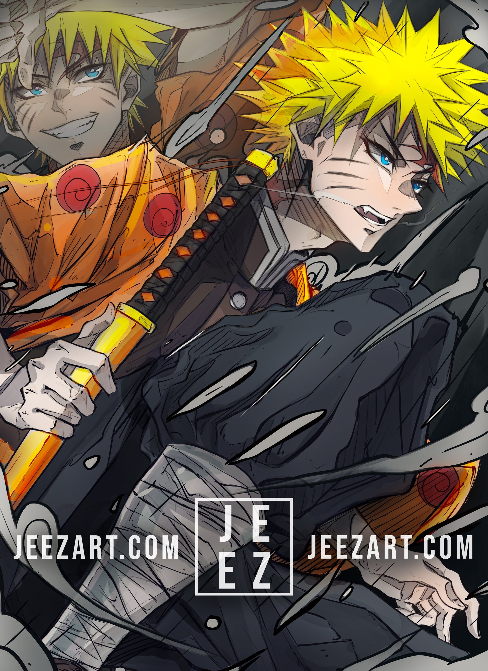 Naruto as a Demon Slayer Print 💥 – JeezArt