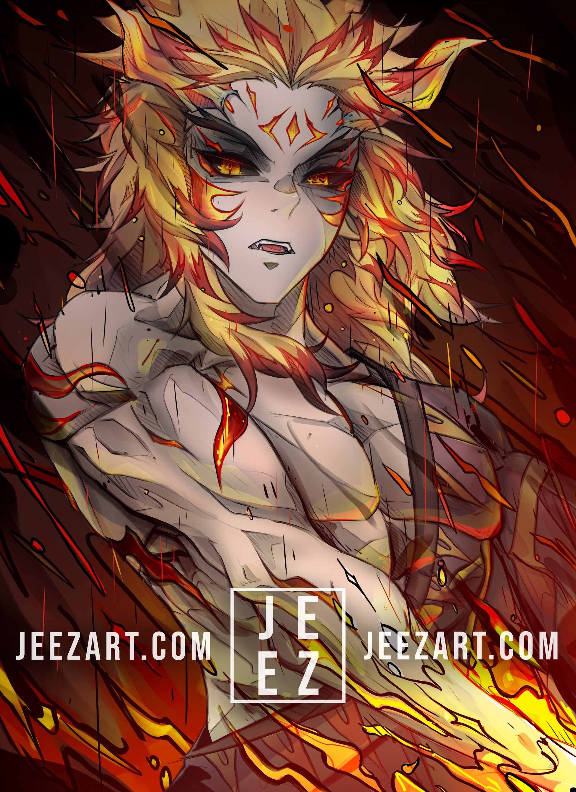Demon Rengoku Print – JeezArt